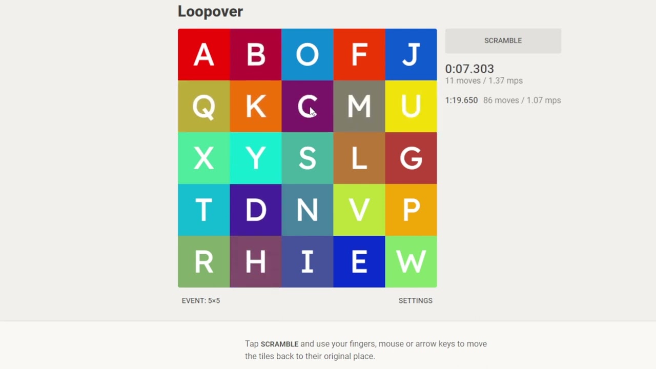 Loopover Walkthrough