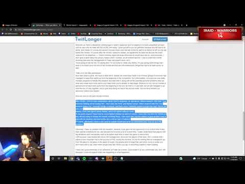 IWD thoughts on Adam's tweet - Upset drama part 1