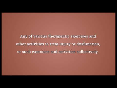 Physical therapy Meaning