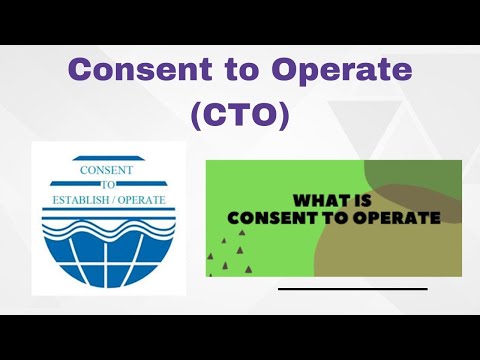 Consent to Operate (CTO)