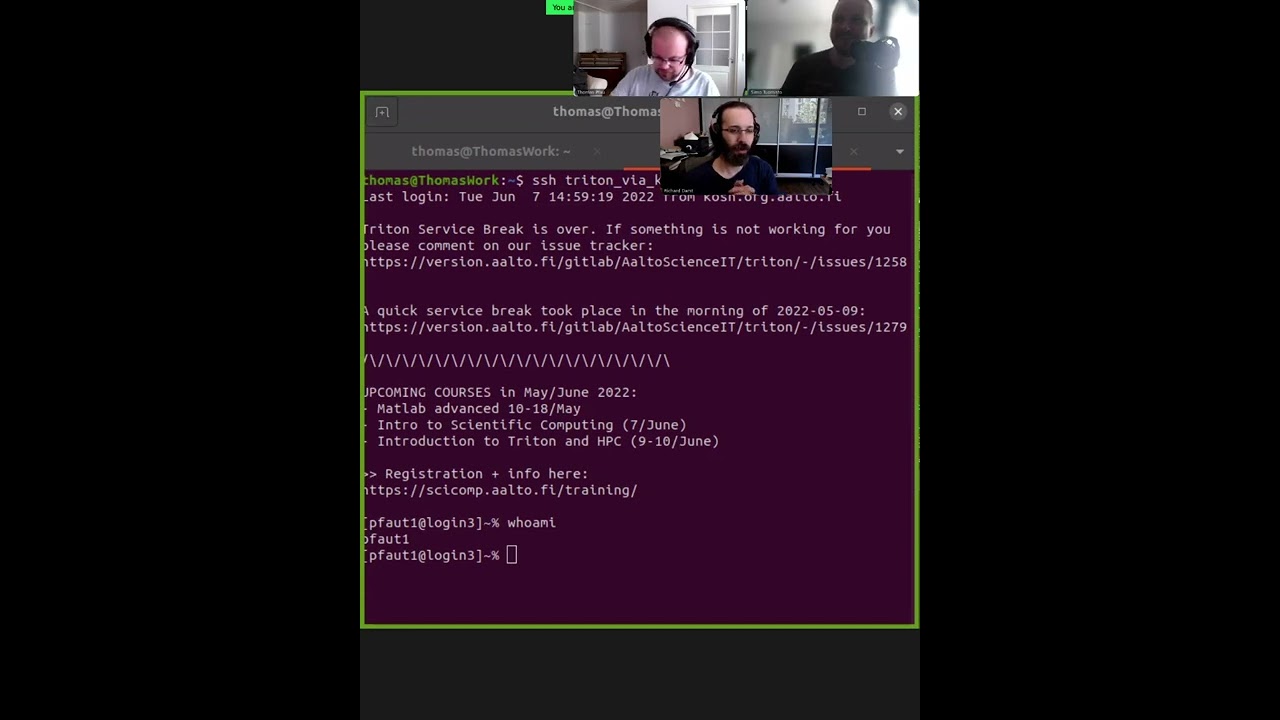 1.6 Connecting to the cluster - Getting started with scientific computing/HPC (summer 2022)