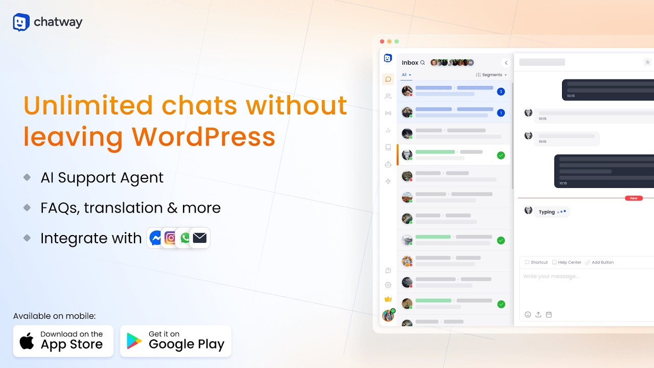 Chatway WordPress & WooCommerce Live Chat & AI Chatbot Plugin