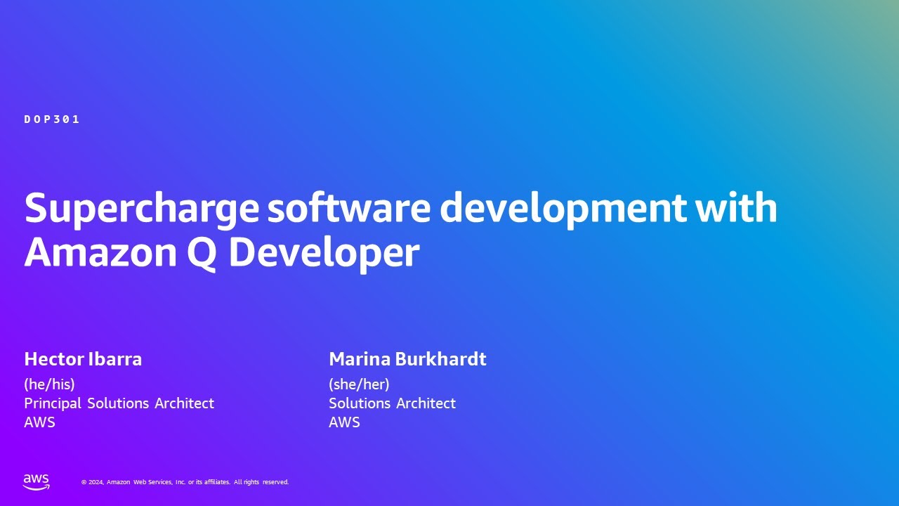 AWS Summit Berlin 2024 - Supercharge your development with AWS GenAI developer tools (DOP301)