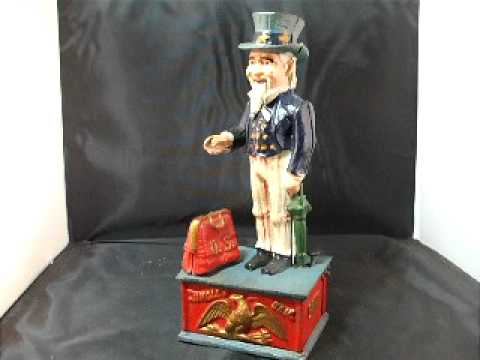Vintage Uncle Sam Mechanical Bank