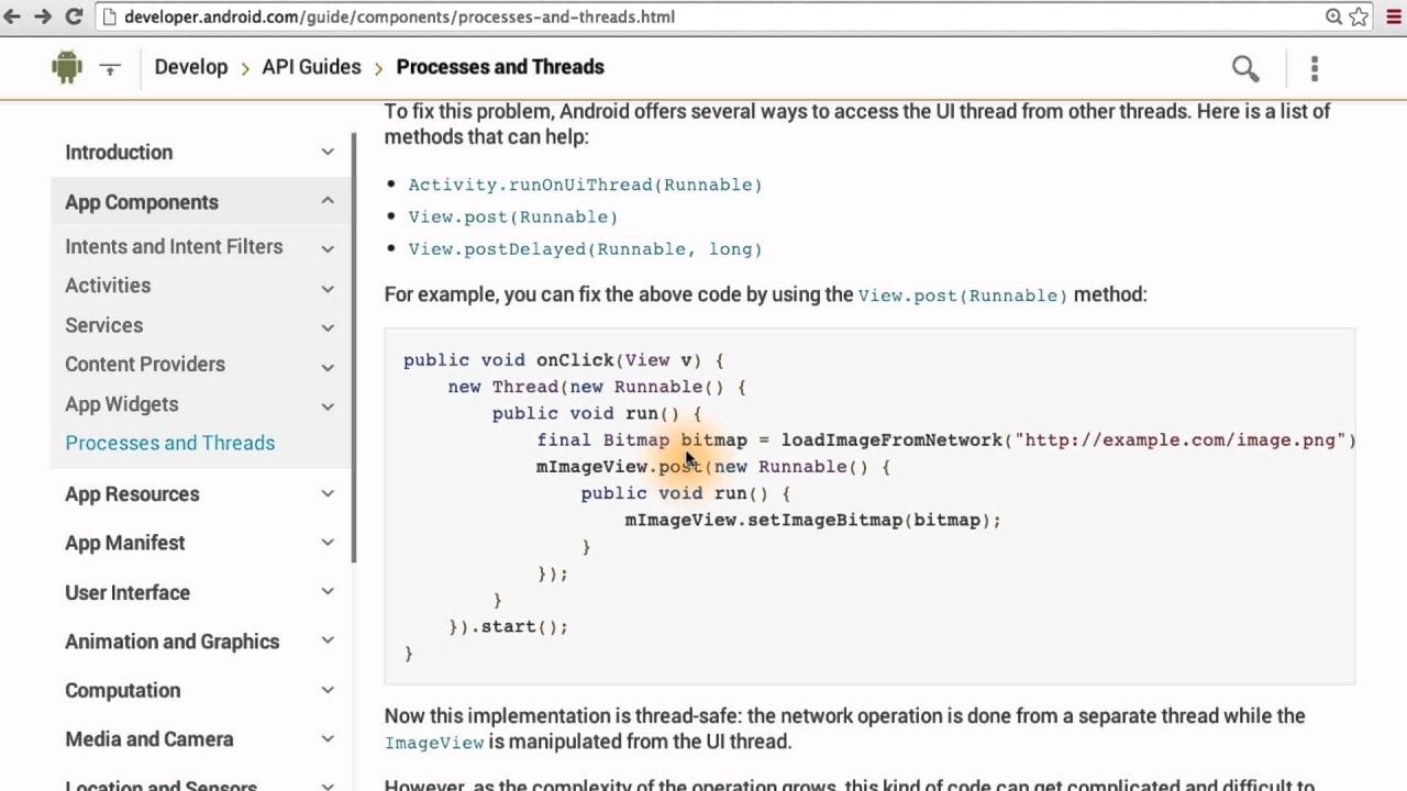 Main Thread vs Background Thread - Developing Android Apps