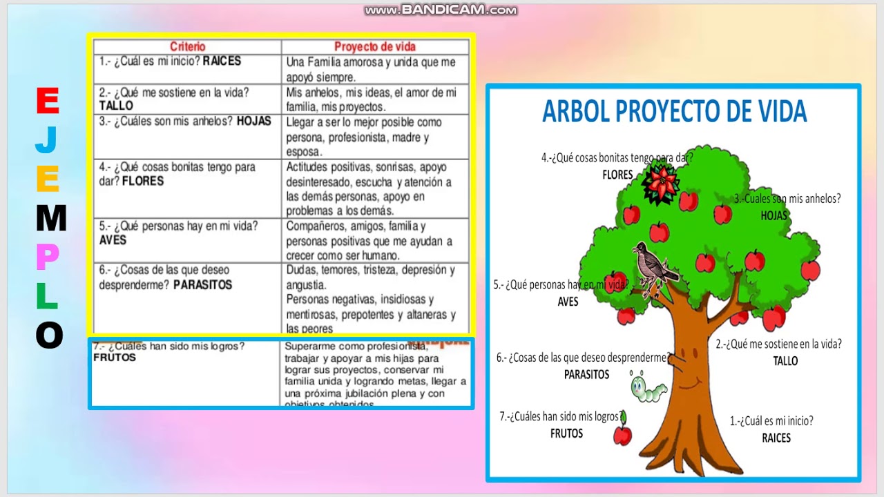ÁRBOL GUÍA PROYECTO DE VIDA