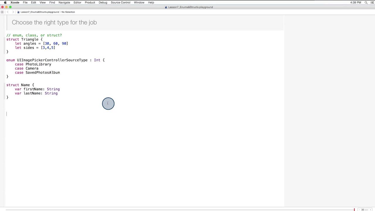 Enum, Class, or Struct?