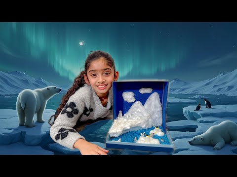 HOW TO MAKE AN EASY SHOE BOX ARCTIC ANIMAL HABITAT DIORAMA PROJECT FOR SCHOOL 🦭🐧🐻❄️