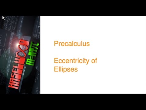 Precalculus - 8.2 Notes Example 3: Eccentricity of an Ellipse