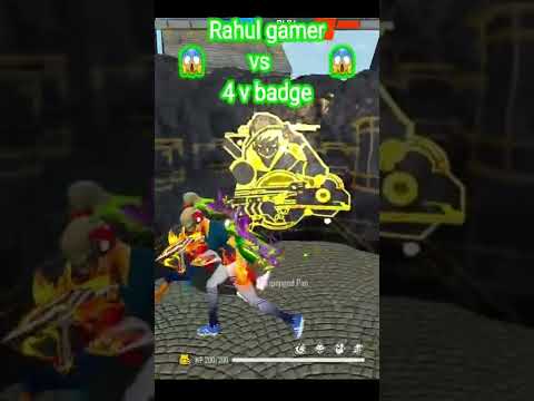 Rahul gamer vs 4 v badge pro player || #NDL GAMING 444#viral video#short