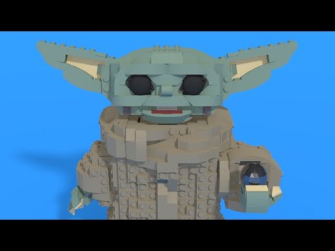 3D and animated building instructions of LEGO's Star Wars "The Child" model