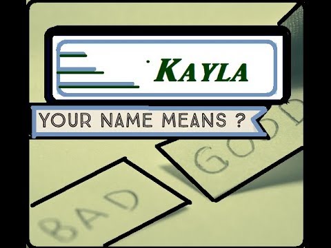 1st. Name Meaning : Names ~📊 Kayla