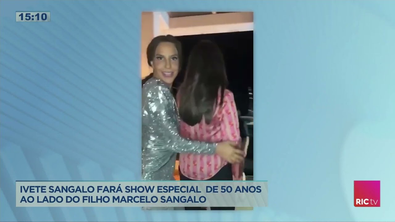Ivete Sangalo fará show especial de 50 anos ao lado do filho Marcelo Sangalo