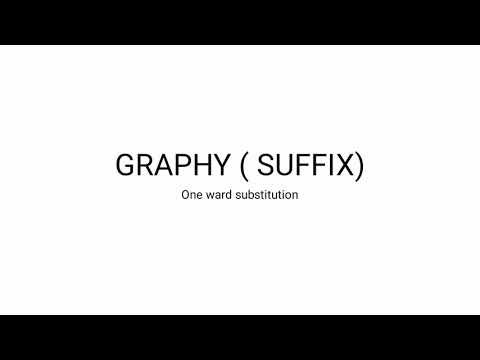 Graphy suffix for ssc cgl mains, mts | one word substitution