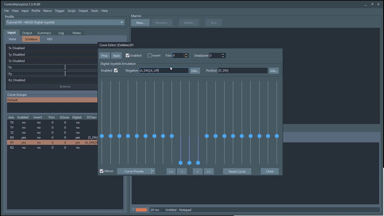 ControlMyJoystick - Setting up Digital Joystick Emulation