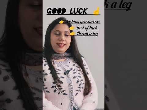 How to say good luck in other words #prekshainstitutedinanagar