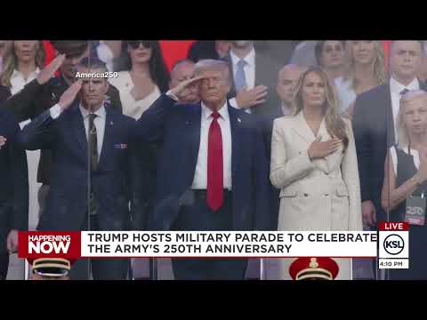 President Donald Trump hosts military parade to celebrate the Army's 250th anniversary