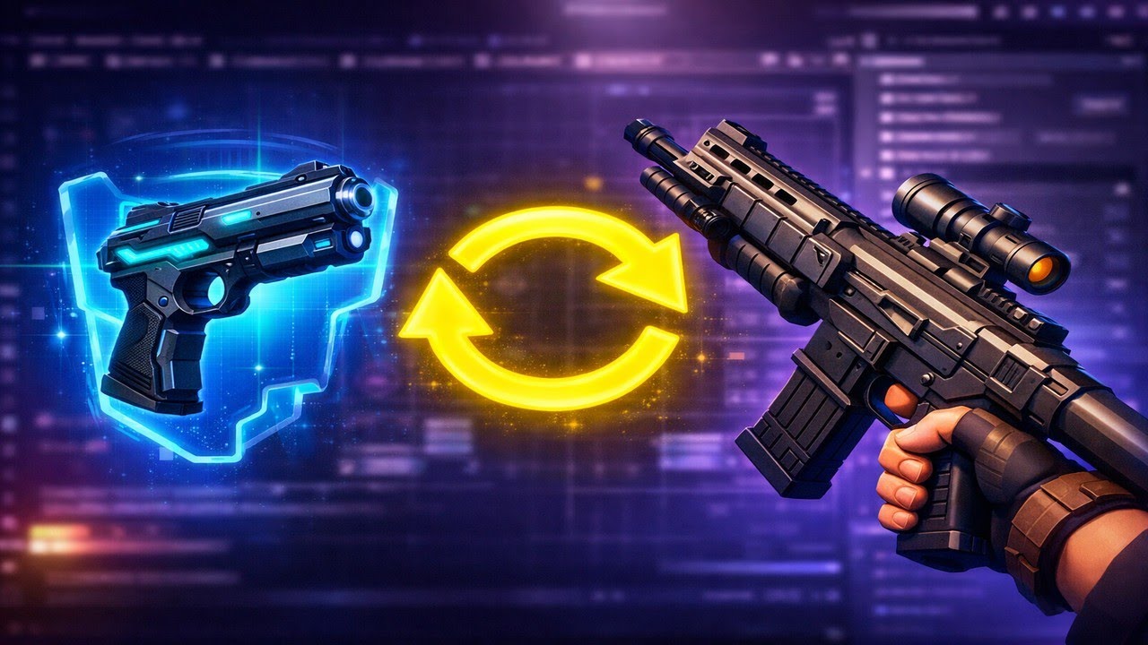 GDevelop 5 3D Tutorial: Weapon Swapping & Drop Logic