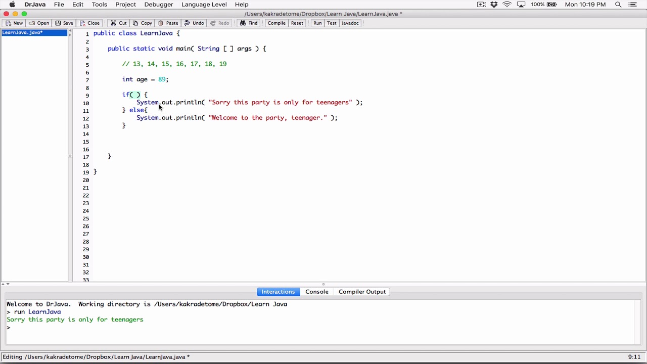 91. More practice with logical operators - Learn Java