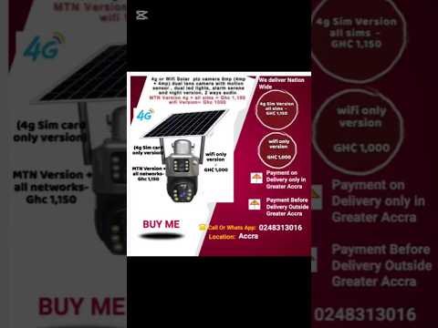 Ptz 4G Sim or wifi Solar Panel CCTV Security Camera -Supports MTN 4g Sim & other networks sim cards
