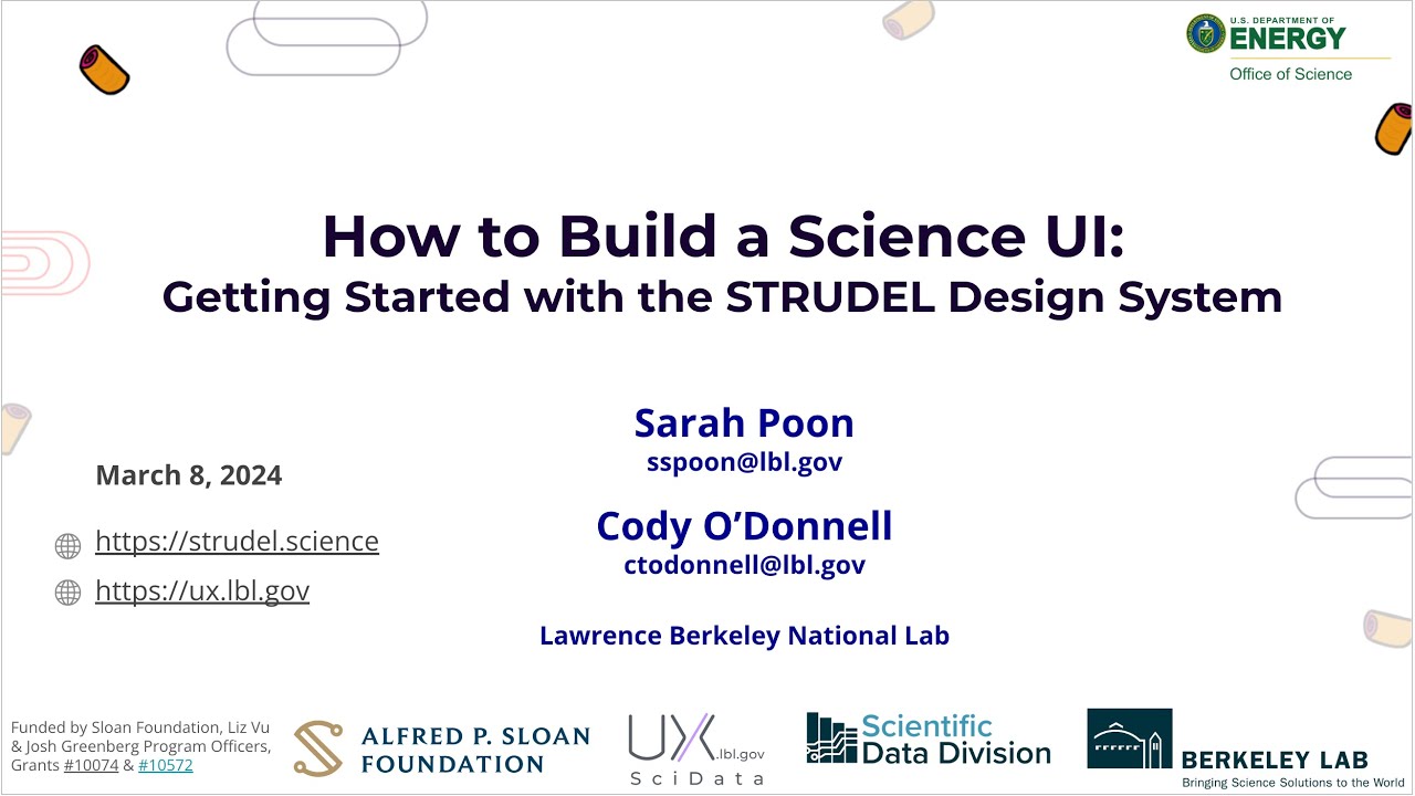 How to Build a Science UI: Getting Started with the STRUDEL Design System