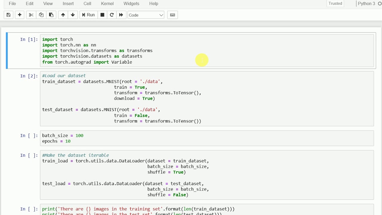 1 CNN Loading the Dataset