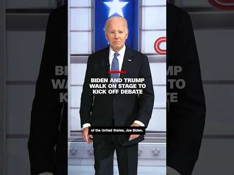 President Biden and former President Trump do not shake hands at start of debate