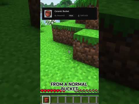 Ceramic Bucket Minecraft Mod #minecraft #mods #minecraftbuilding #gaming #minecrafttutorial