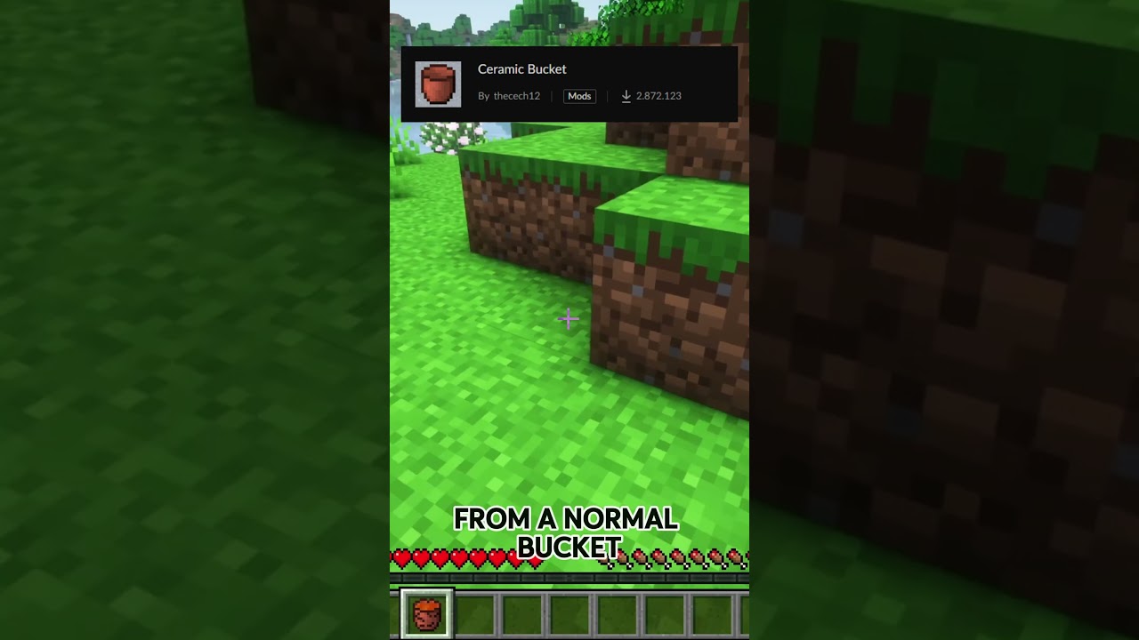 Ceramic Bucket Minecraft Mod  #minecraft #mods #minecraftbuilding #gaming #minecrafttutorial