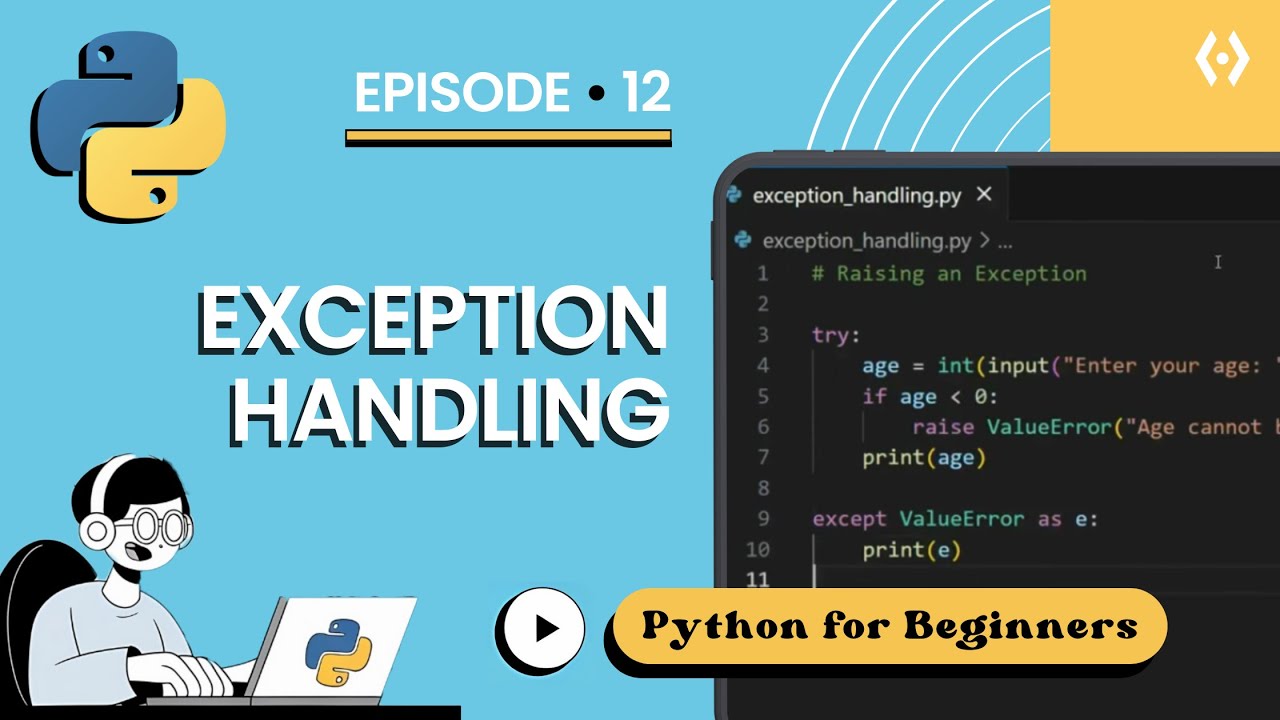 Python Try Except for Beginners 2025 | Step by Step Guide to Handle Errors & Exceptions (Ep 12)