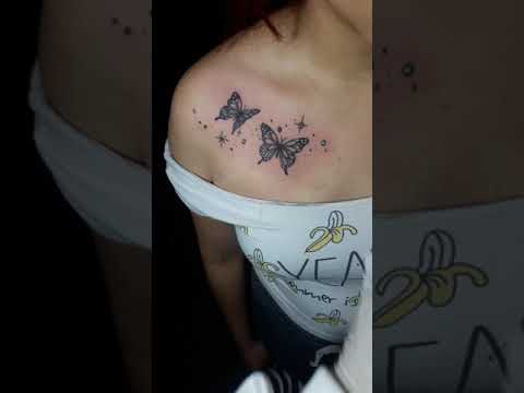 Tatuaje de mariposas para mujer