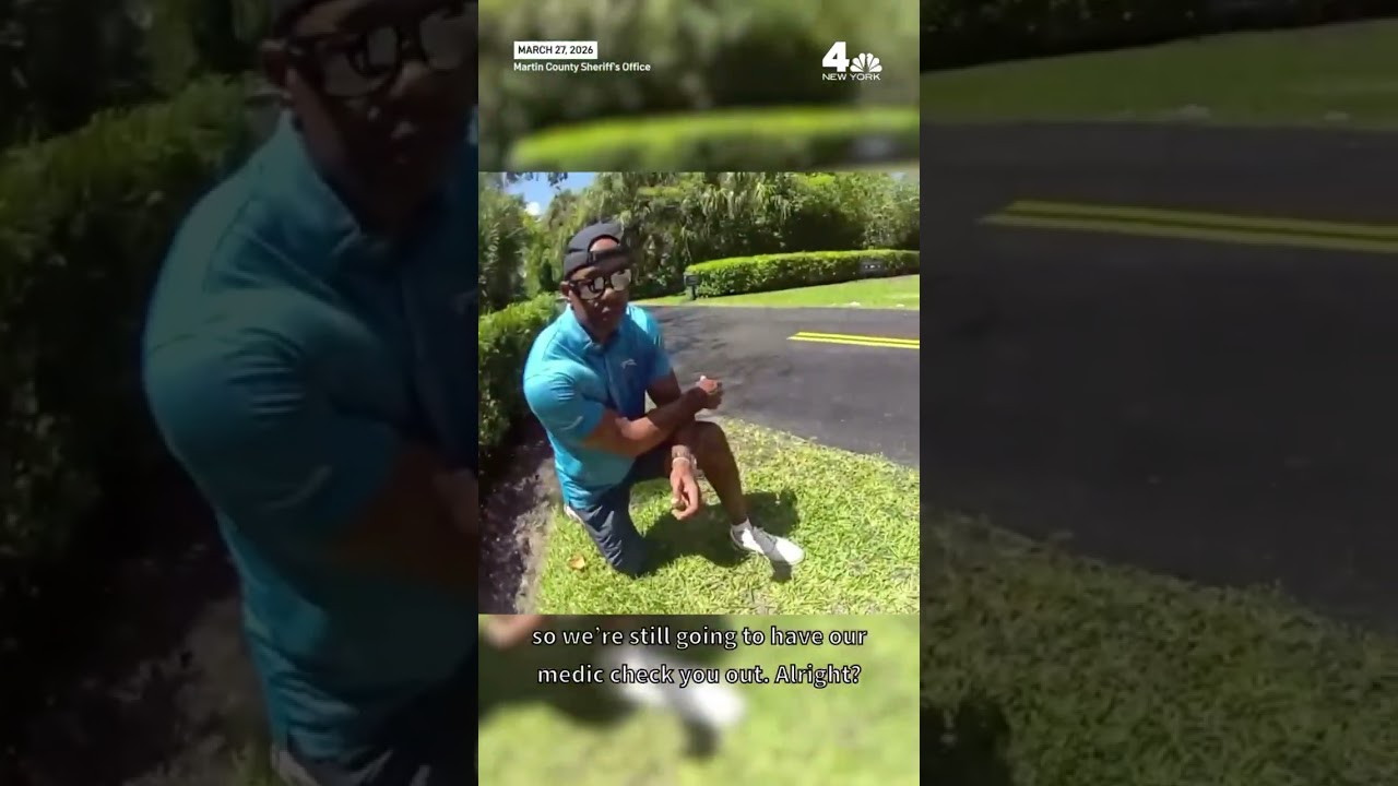 Bodycam video shows moments after Tiger Woods' crash that led to DUI arrest | NBC New York