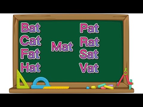 Three letter words ending with at |Phonics|