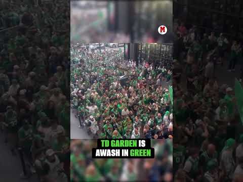 A sea of Celtics fans entering the arena for Game 5 ☘️🔥 #NBAFinals #NBA #Celtics