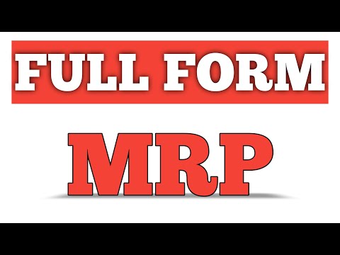 FULL FORM OF MRP || WHAT IS THE FULL FORM OF M.R.P.