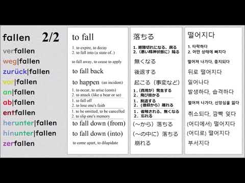 VGB 30) 21 useful German verbs in under 2 minutes [fallen]