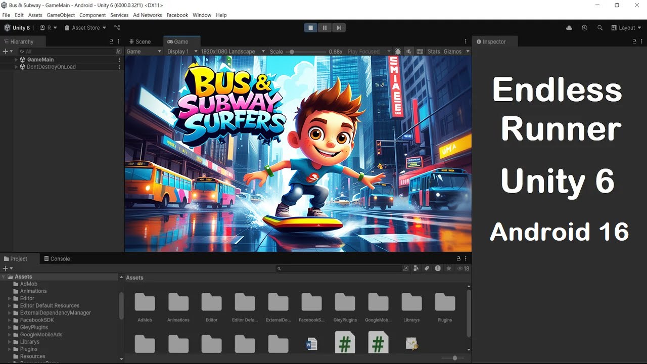 Bus & Subway Unity Endless Runner Template | Runner Game Template Unity | Unity 3D Game