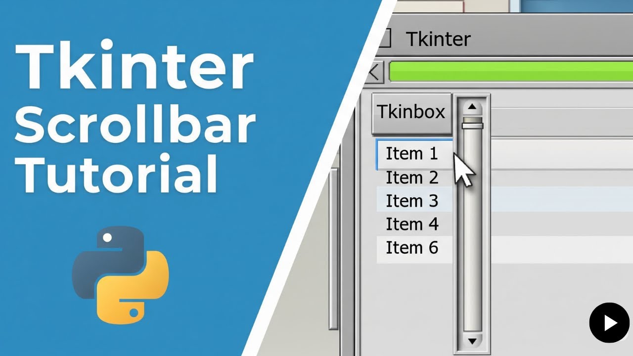 Tkinter Scrollbar Tutorial | Add Scrollbars to Text, Frame & Canvas in Python GUI