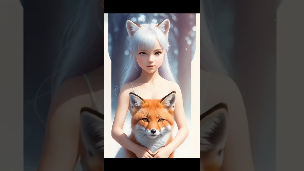 AI-Generated Portraits: A Cute Fox Girl Transformation Art - Stable Diffusion Animation