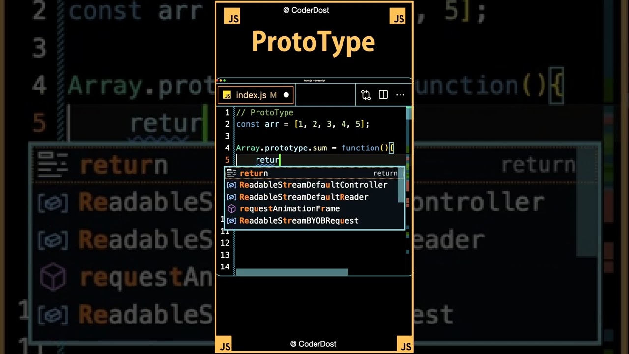 Prototype in JavaScript #javascript #reactjs #shorts