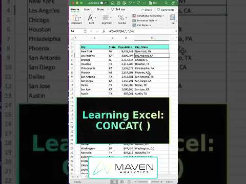 How to Use The Excel CONCAT( ) Function