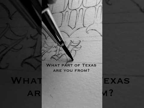 Custom Chicano Script Lettering Drawing "Houston 713" SPM - I MUST BE HIGH