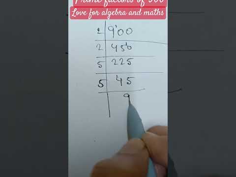 Prime factors of 900|900क गुणनखंड ज्ञात करें #shorts#viral#maths#ytshorts
