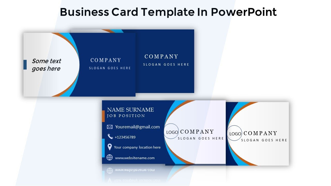 How to design a Professional Business Card Template in PowerPoint 2020 and free download link!
