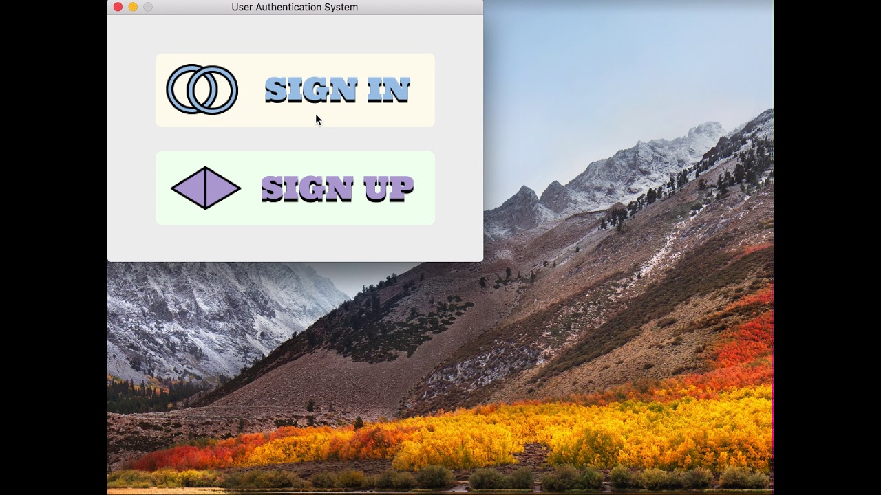 User Authentication System Java Project