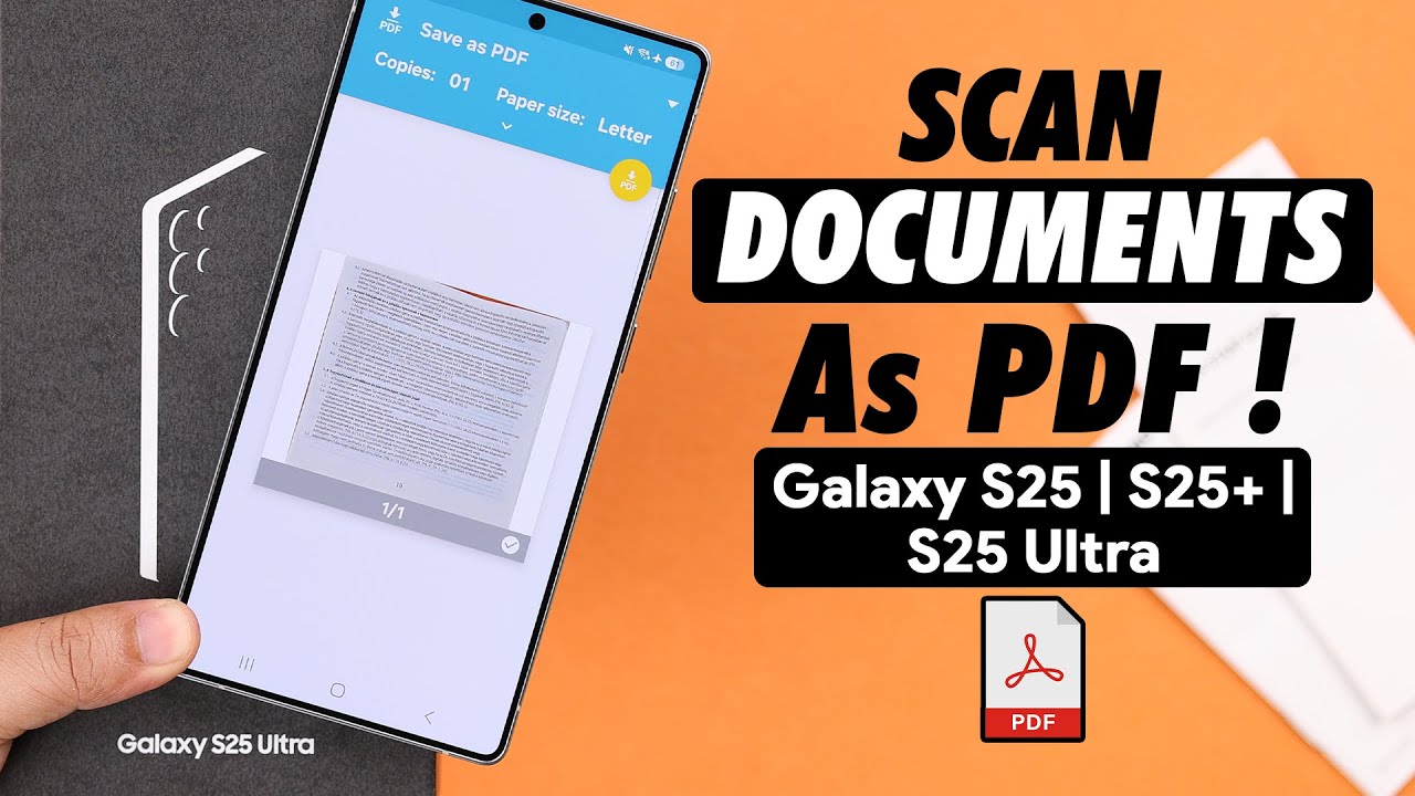 Samsung Galaxy S25 Ultra/S25+: How to Scan Documents as PDF!