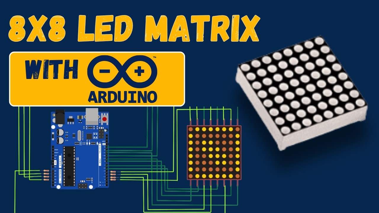 Control an 8x8 LED Matrix with Arduino (No Modules, No Drivers)