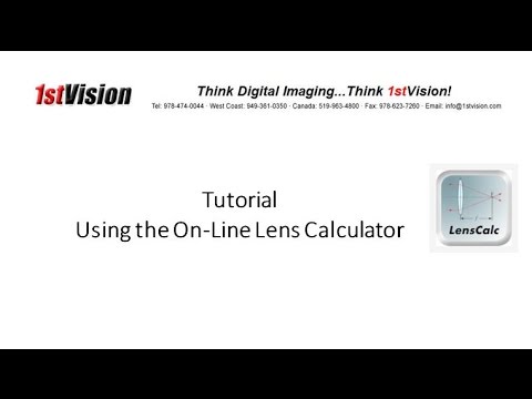 Tutorial: Calculating your lens focal length