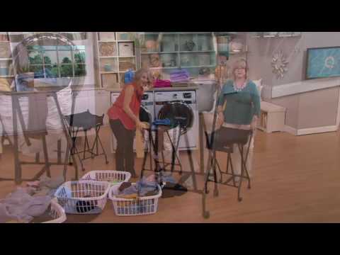 Lifter Hamper Auto Lift Spring Loaded Hamper with Wheels on QVC