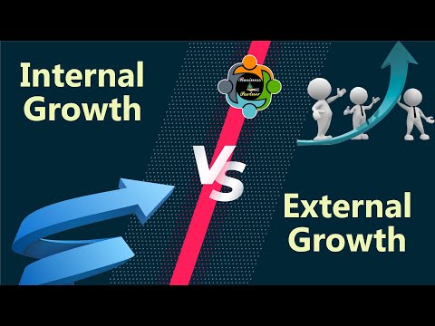 Internal and external growth in business.